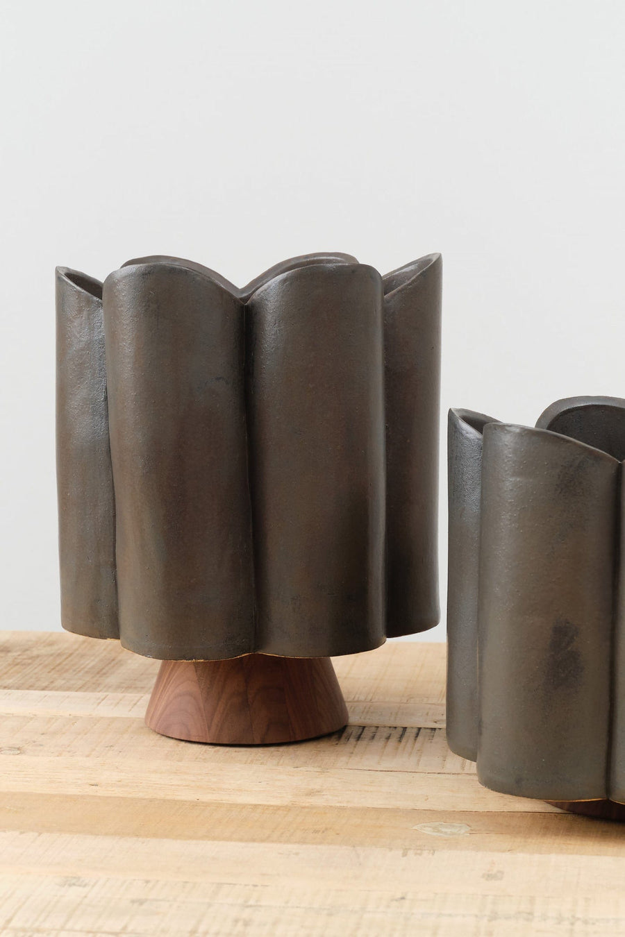 BZippy Tall Scallop Vase in Iron Gate – Cedar & Hyde Mercantile