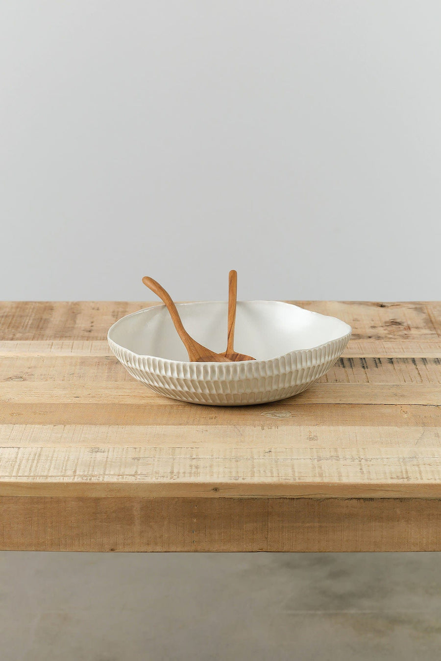 Mt Washington Pottery Carved Eggshell Serving Bowl in White – Cedar ...