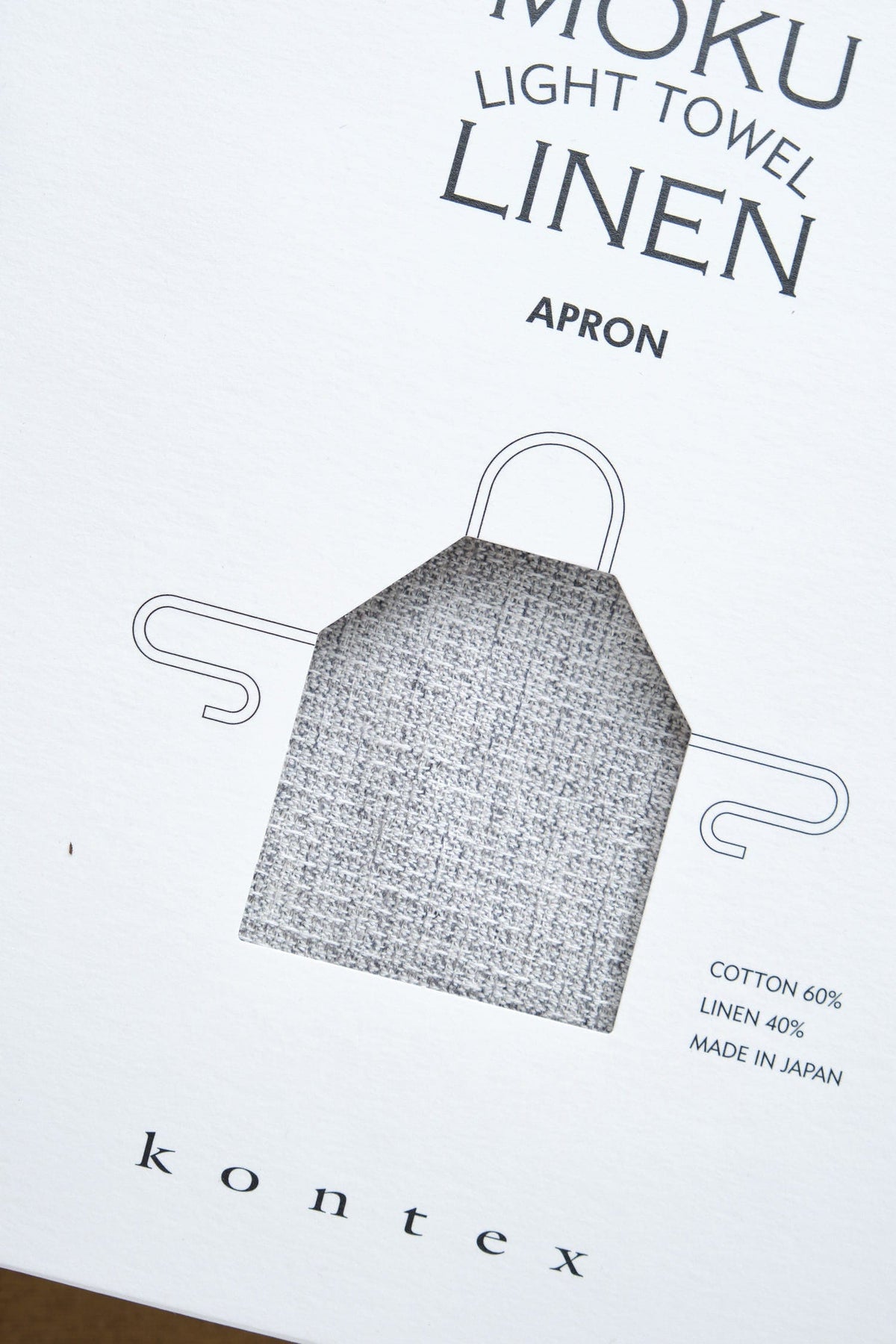 Kontex Moku Linen Apron in Charcoal